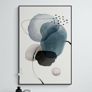 Watercolor Abstract Painting | Poster | Wall Art | Home Decor | - Etsy