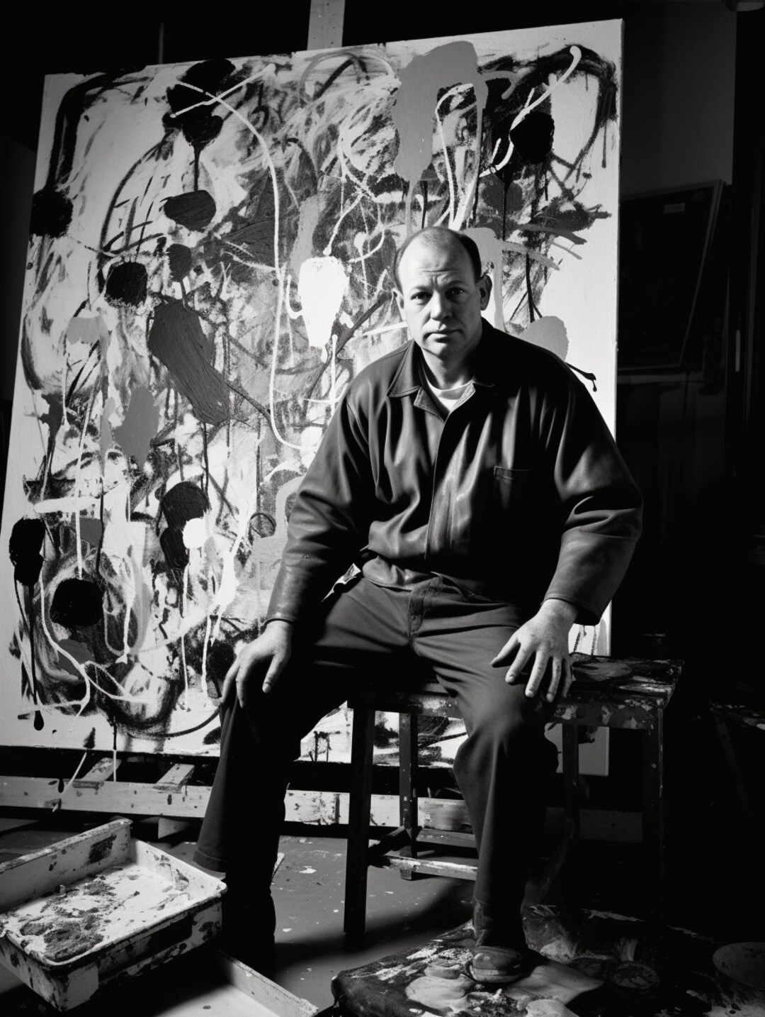 Jackson Pollock Sitting in His Workshop Poster Wall Art Home Decor - Etsy