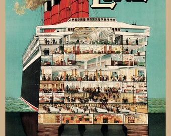 Cunard Line Posters - Etsy