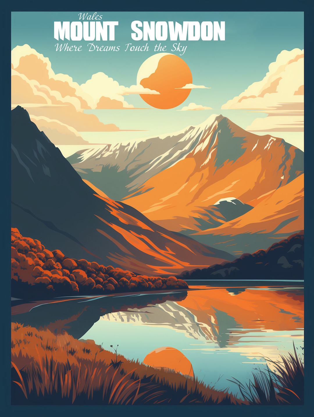Great Britain, Mount Snowdon | Poster | Wall Art | Home Decor | - Etsy
