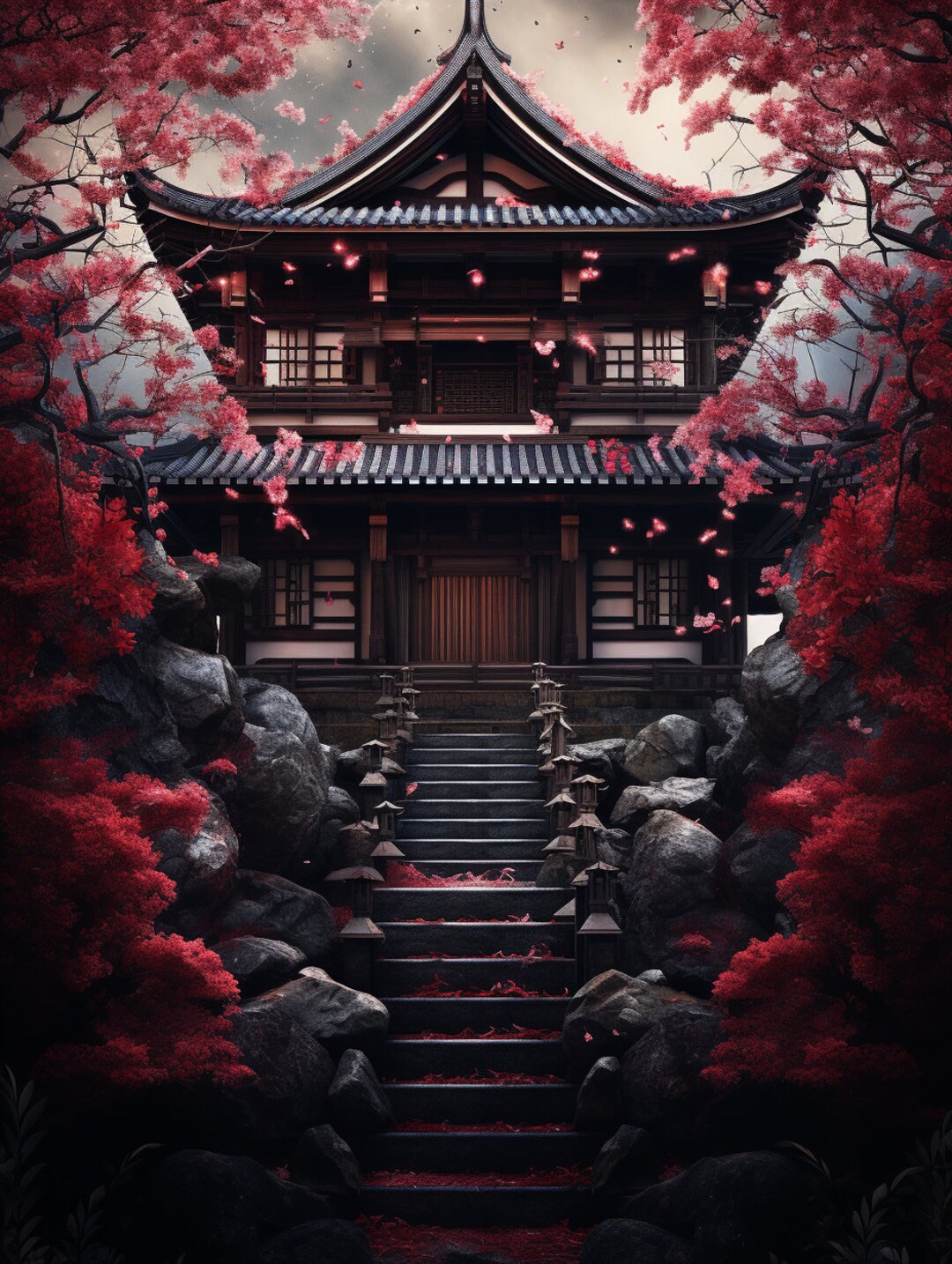 Scarlet Japan Japanese House Poster Wall Art Home Decor - Etsy