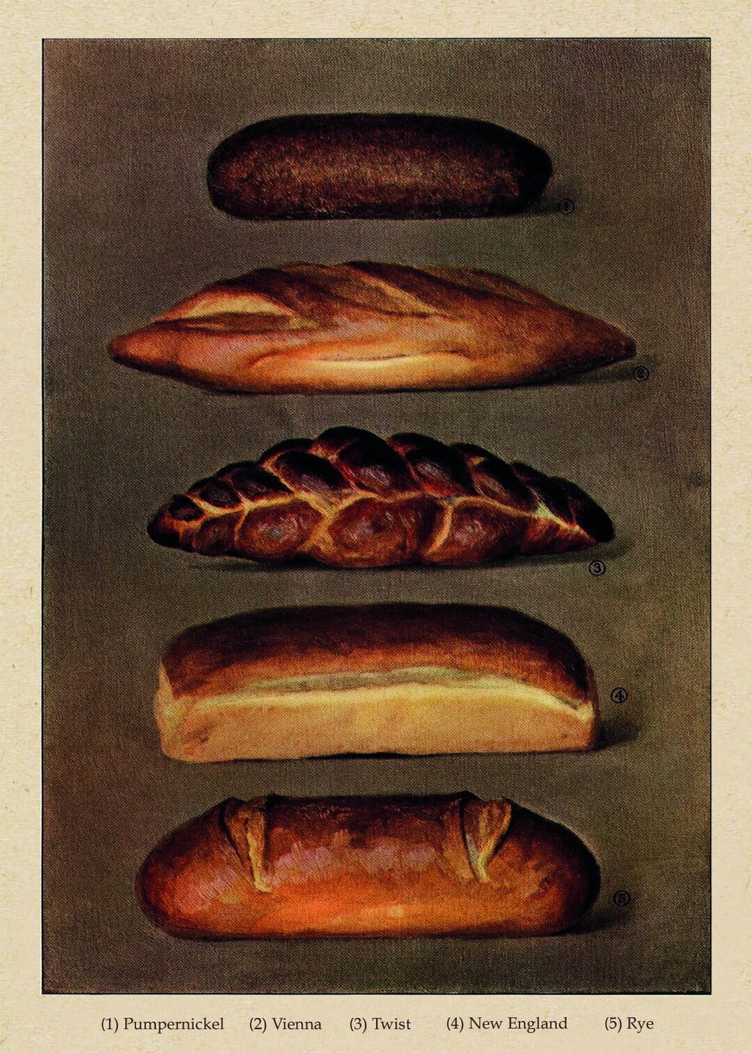 Bread Chart | Poster | Wall Art | Home Decor | - Etsy