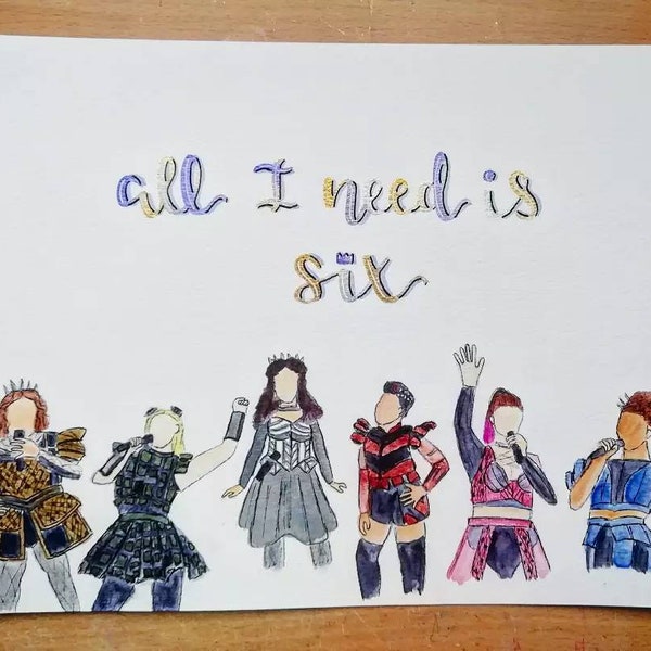 Six the Musical Stickers - Etsy