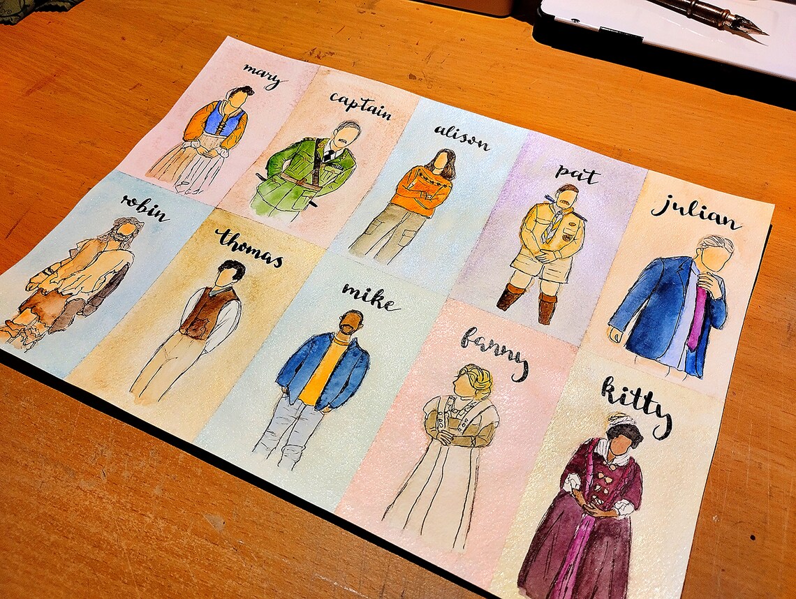 BBC Ghosts Watercolour - Etsy