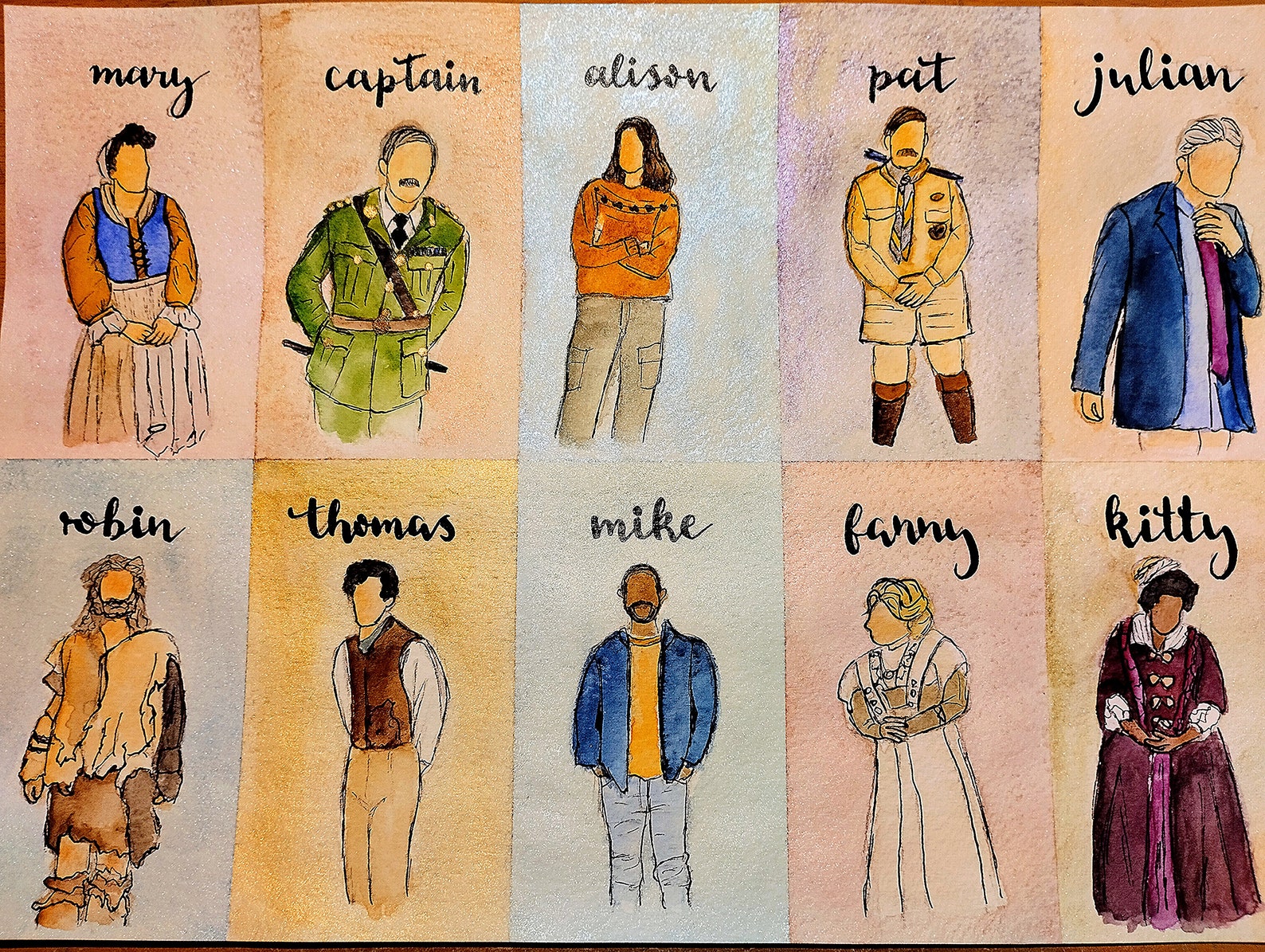 BBC Ghosts Watercolour - Etsy