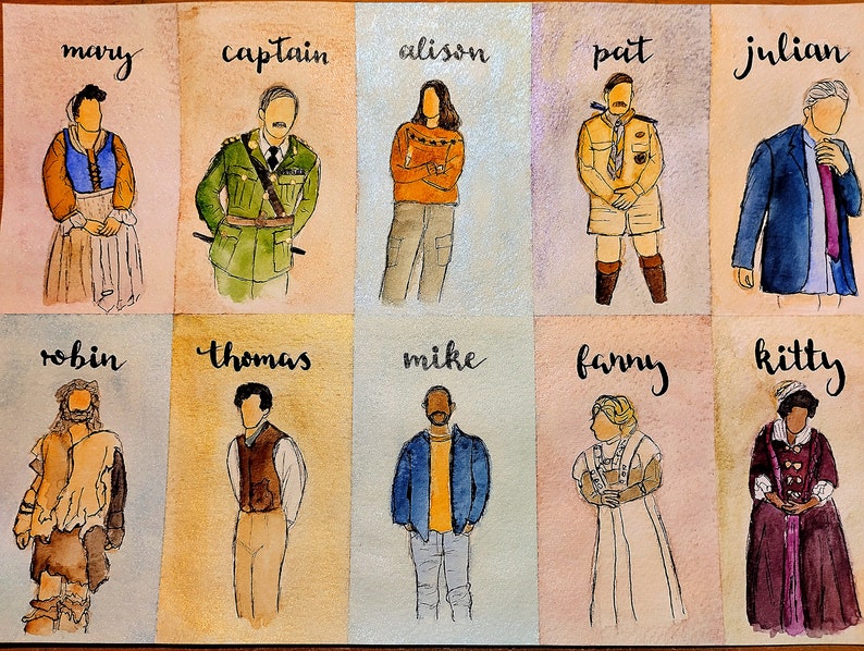 BBC Ghosts Watercolour - Etsy