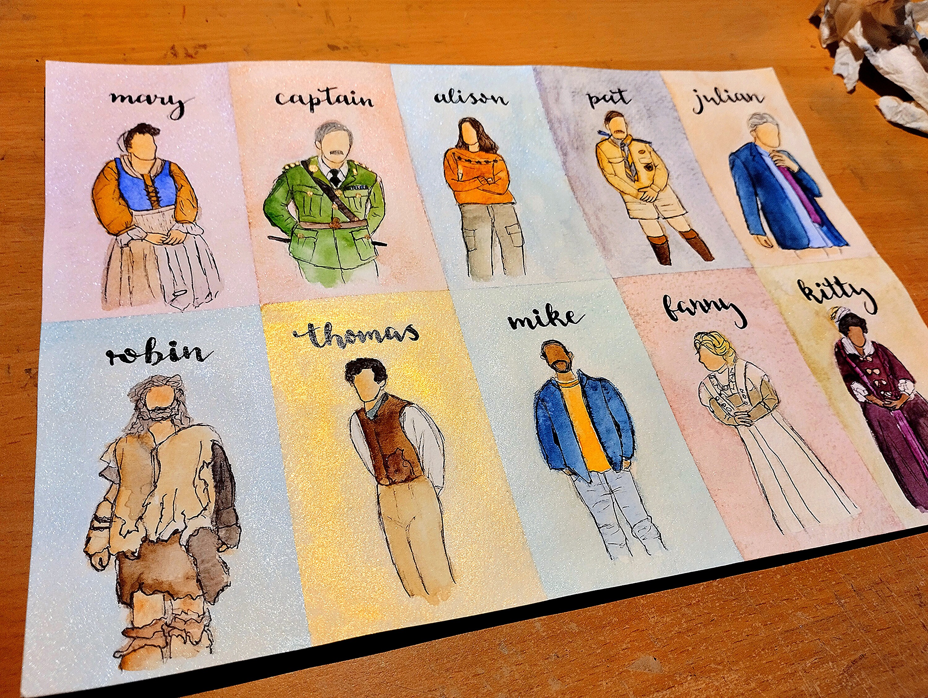 BBC Ghosts Watercolour - Etsy