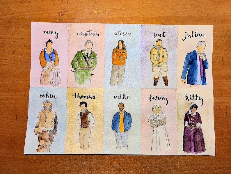 BBC Ghosts Watercolour - Etsy