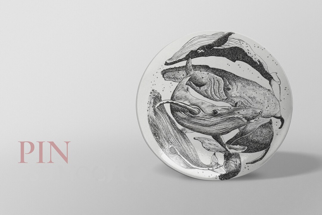 Decorative Whale Badges, Ecology Badges, Metallized Badges, Decorative ...