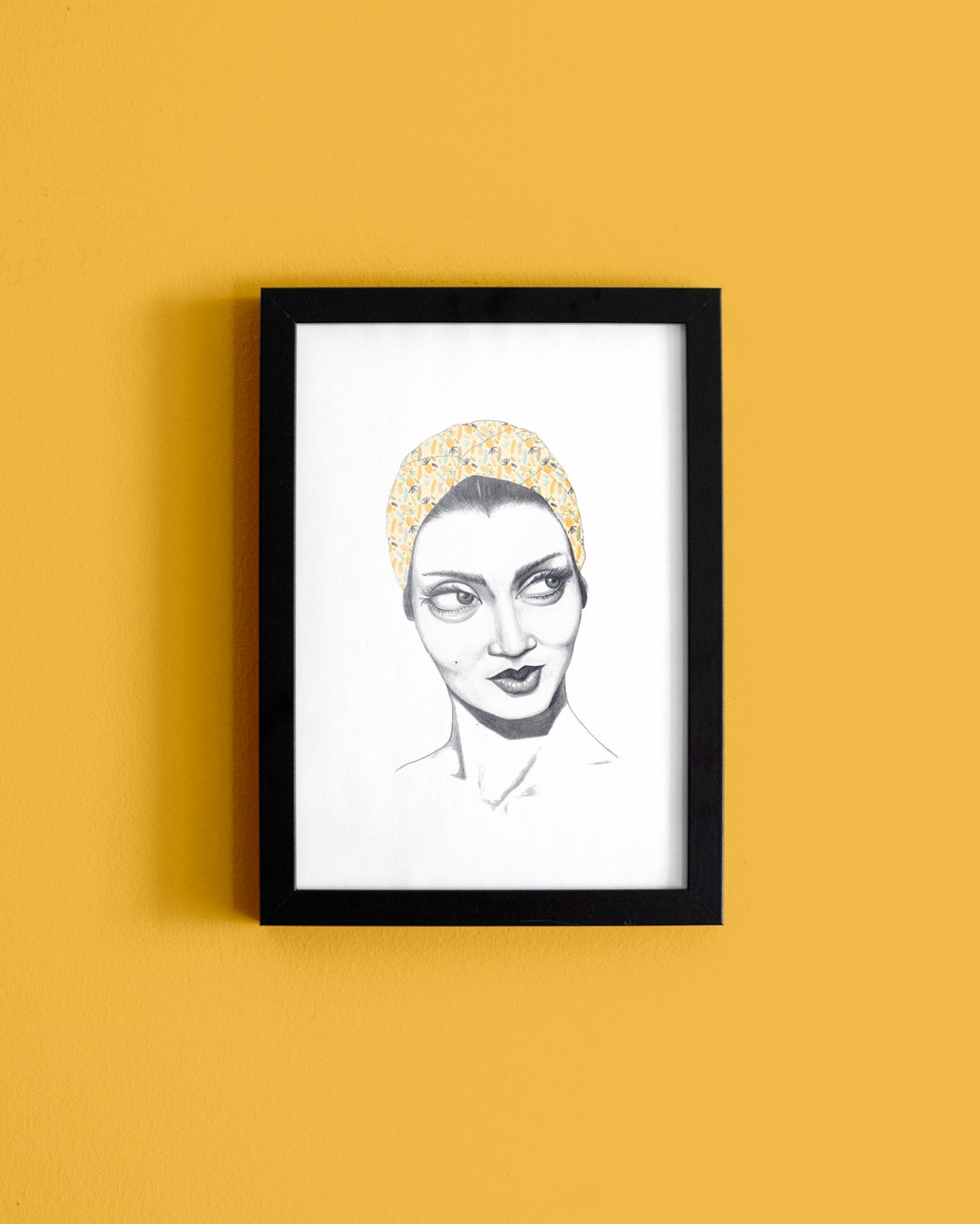 Portrait of Chelo Alonso, Drawing of an Old Actress, Illustration of a ...