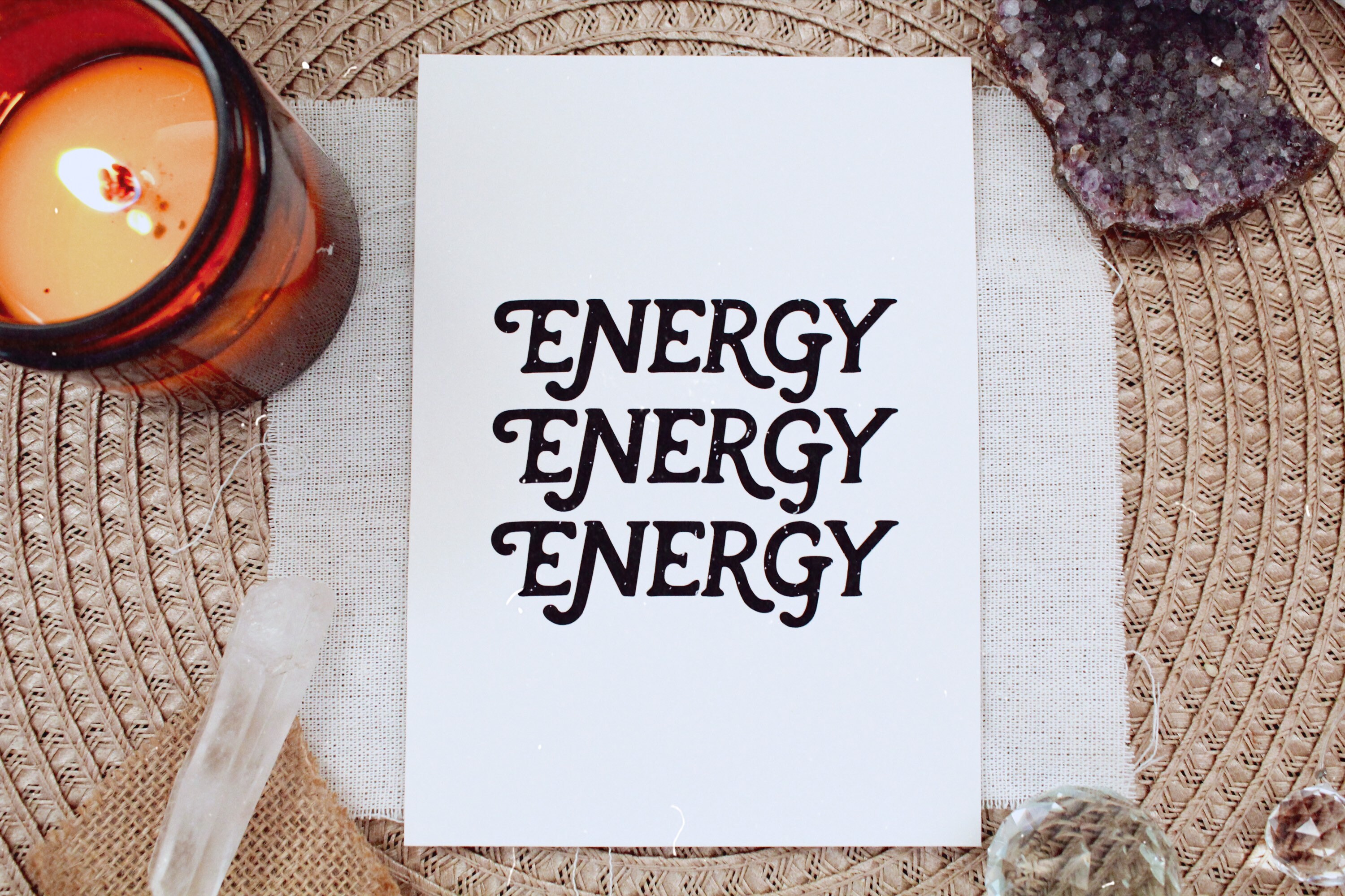 Energy Art Print 5x7 print Quote Healing Spiritual | Etsy