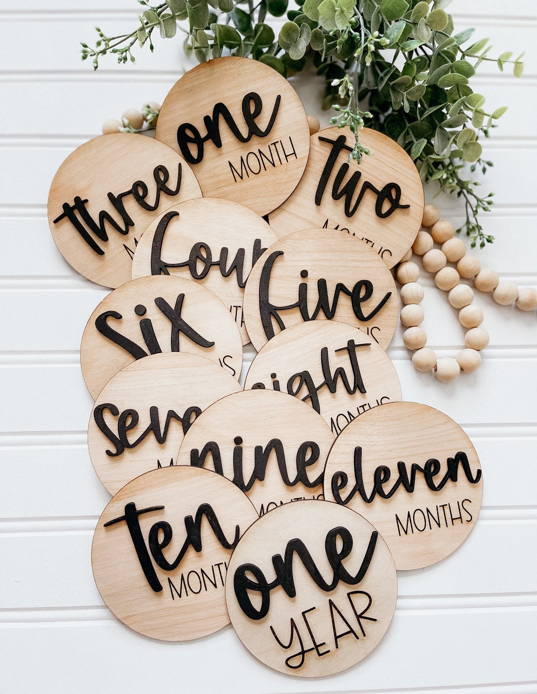 Baby Monthly Milestone Disc Set|baby Announcement|milestone Discs ...