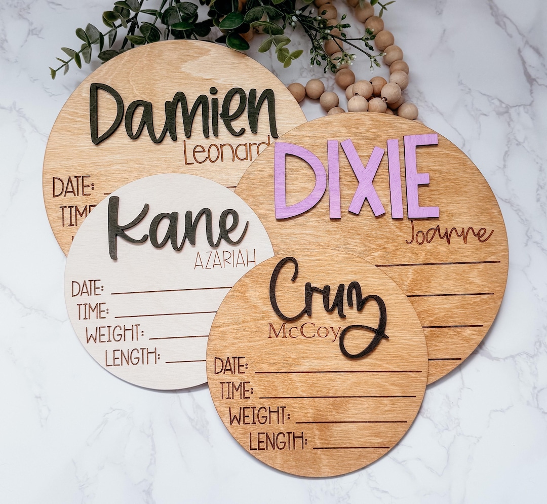 Birth Announcement Sign|birth Announcement Disc | Baby Announcement ...