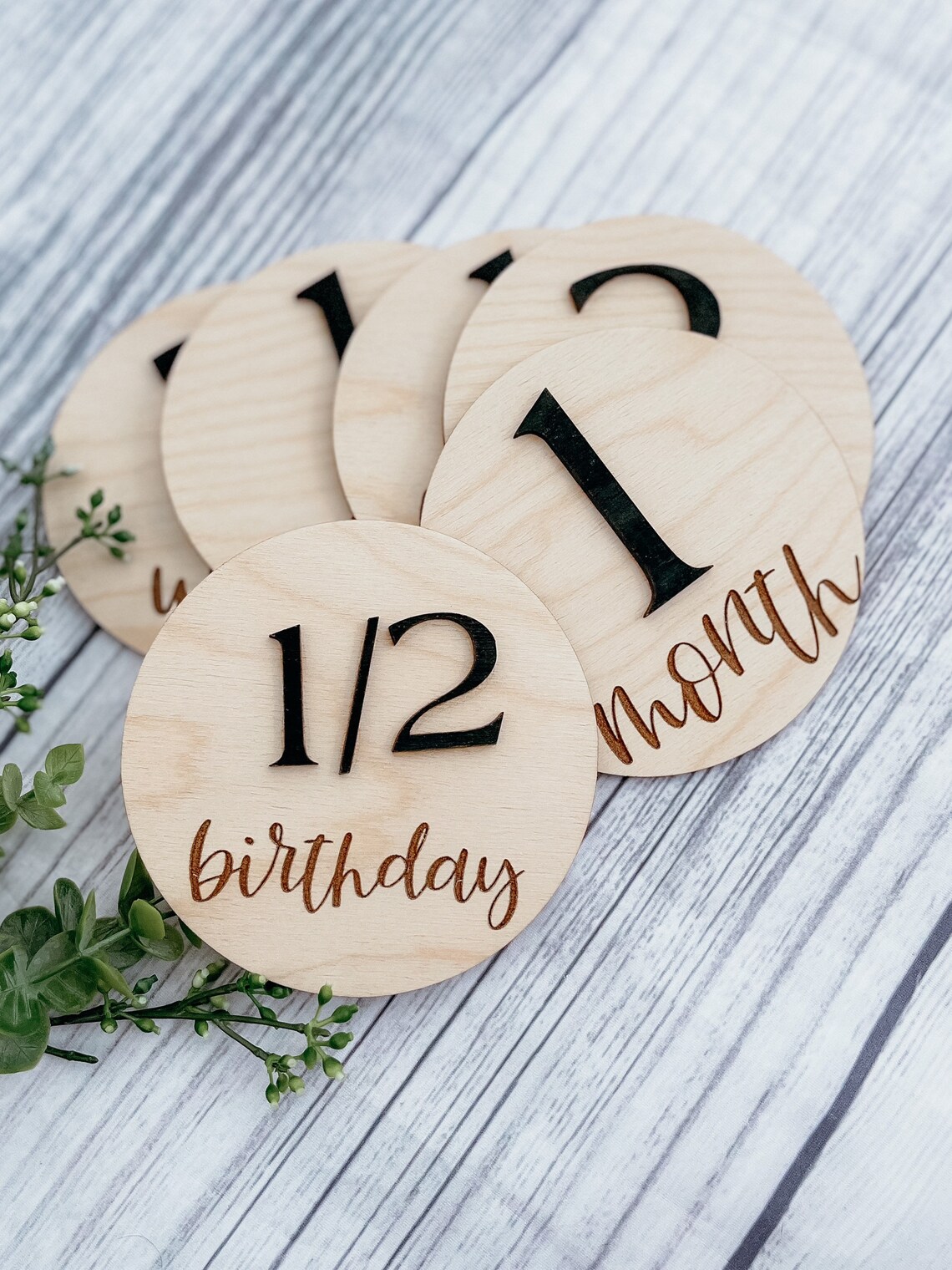 Baby Monthly Milestone Disc Set|baby Announcement|milestone Discs ...