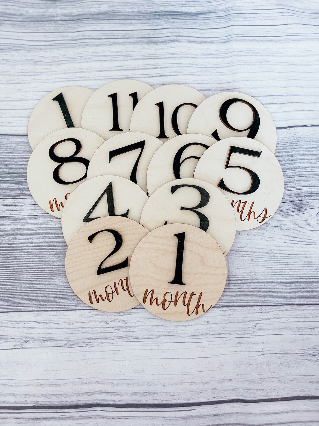 Baby Monthly Milestone Disc Set|baby Announcement|milestone Discs ...