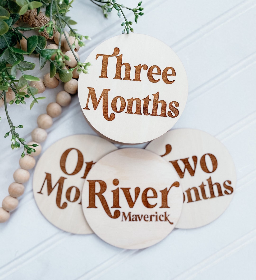 Baby Monthly Milestone Disc|birth Announcement Disc|baby Announcement ...