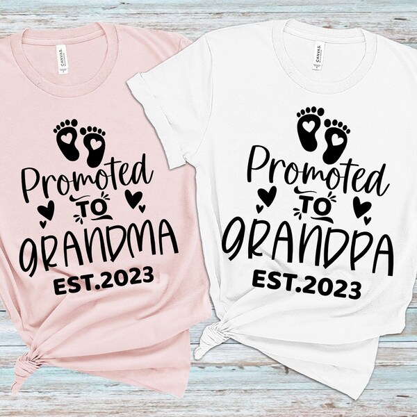 Promoted To Grandma 2023 Svg Etsy