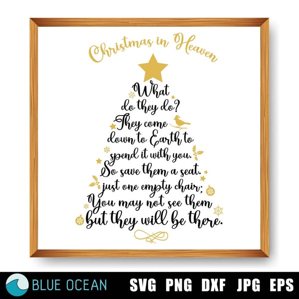 Christmas in Heaven Poem - Etsy