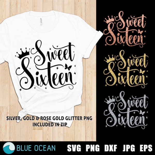 Sweet 16 Svg - Etsy