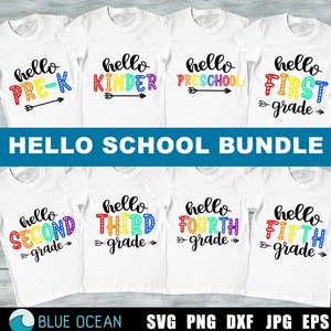 Hello School Bundle SVG, Back to School SVG, First Day of School SVG ...