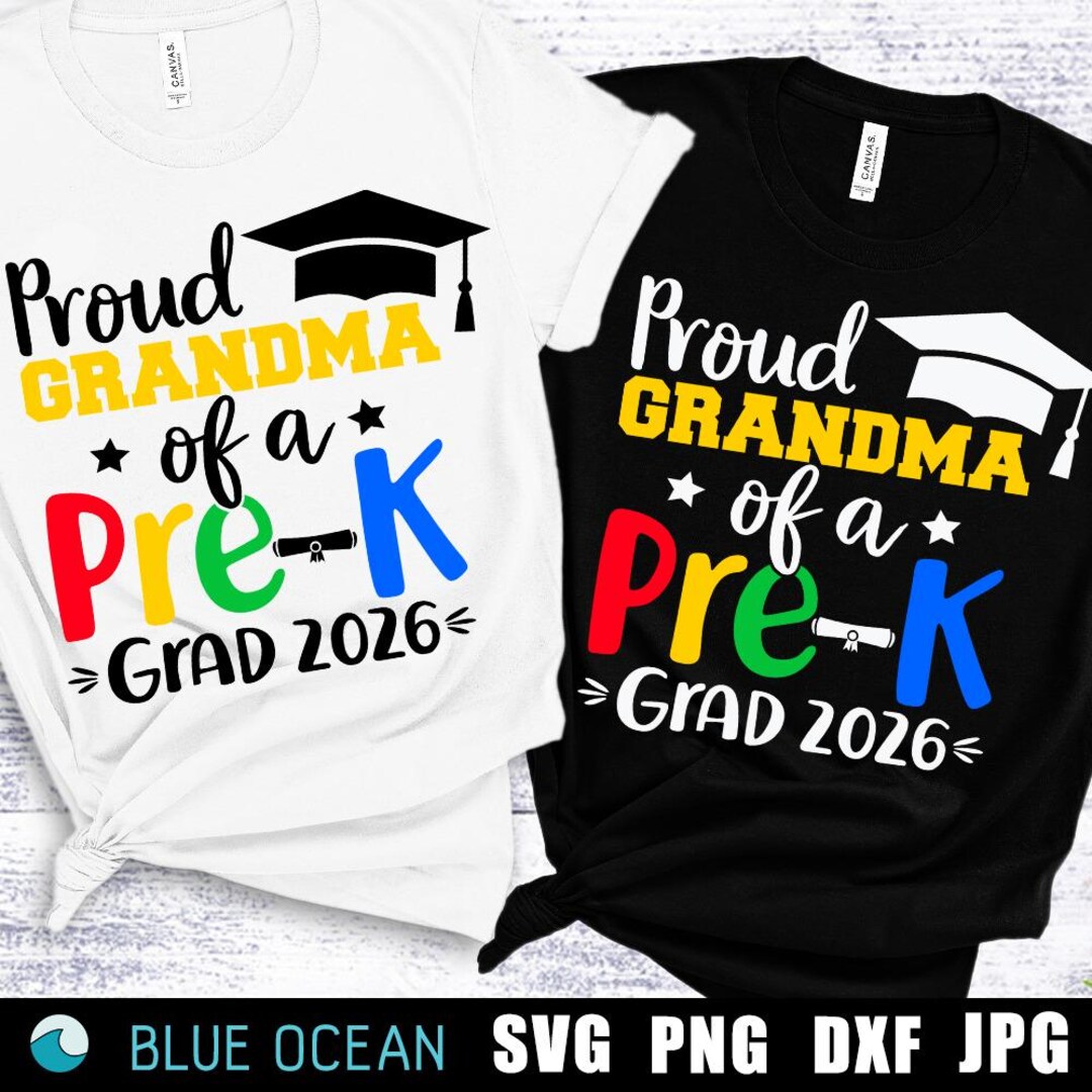 Proud Grandma of a Pre-k Grad 2026 SVG, Proud Grandma SVG, Pre-k ...