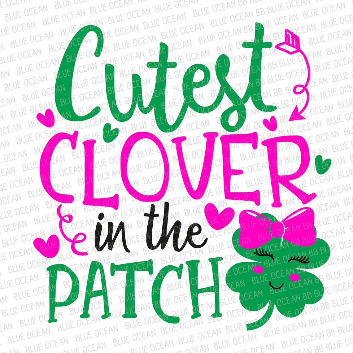Cutest Clover in the Patch SVG St. Patricks Girl Shirt St - Etsy