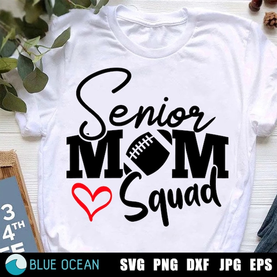 Senior Football Mom Squad Svg Football Mom Svg Graduation - Etsy