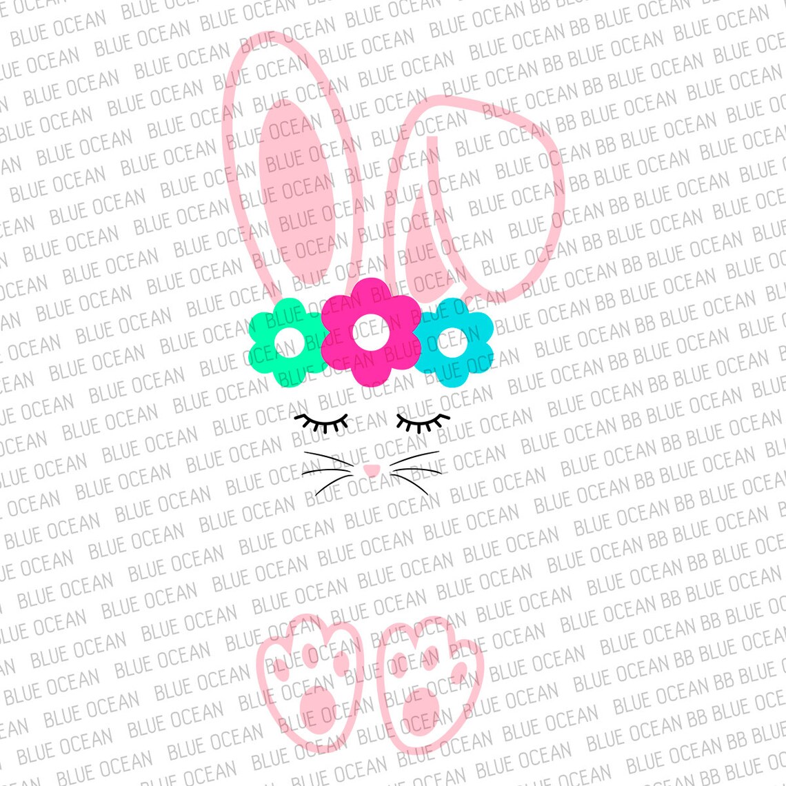 Girl Easter SVG Easter Bunny Girl Svg Easter Bunny Cut | Etsy