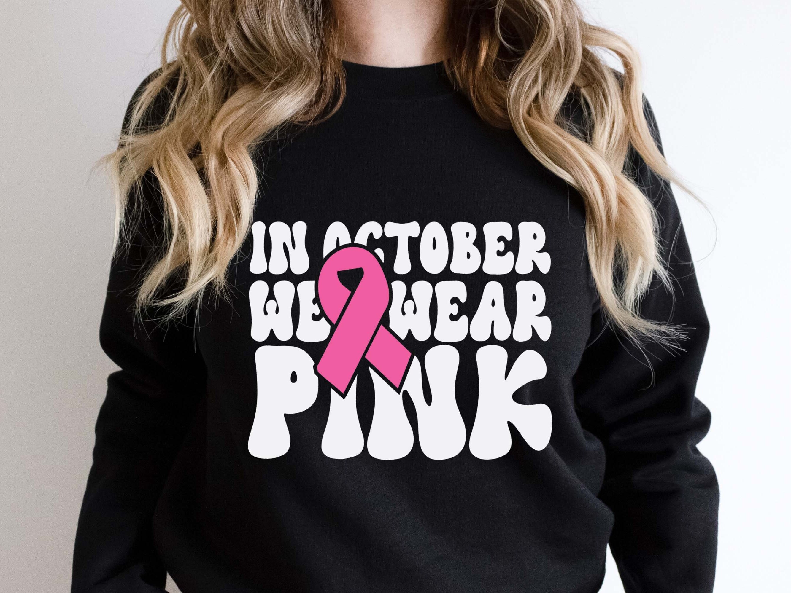 Pink October SVG in October We Wear Pink SVG Breast Cancer - Etsy