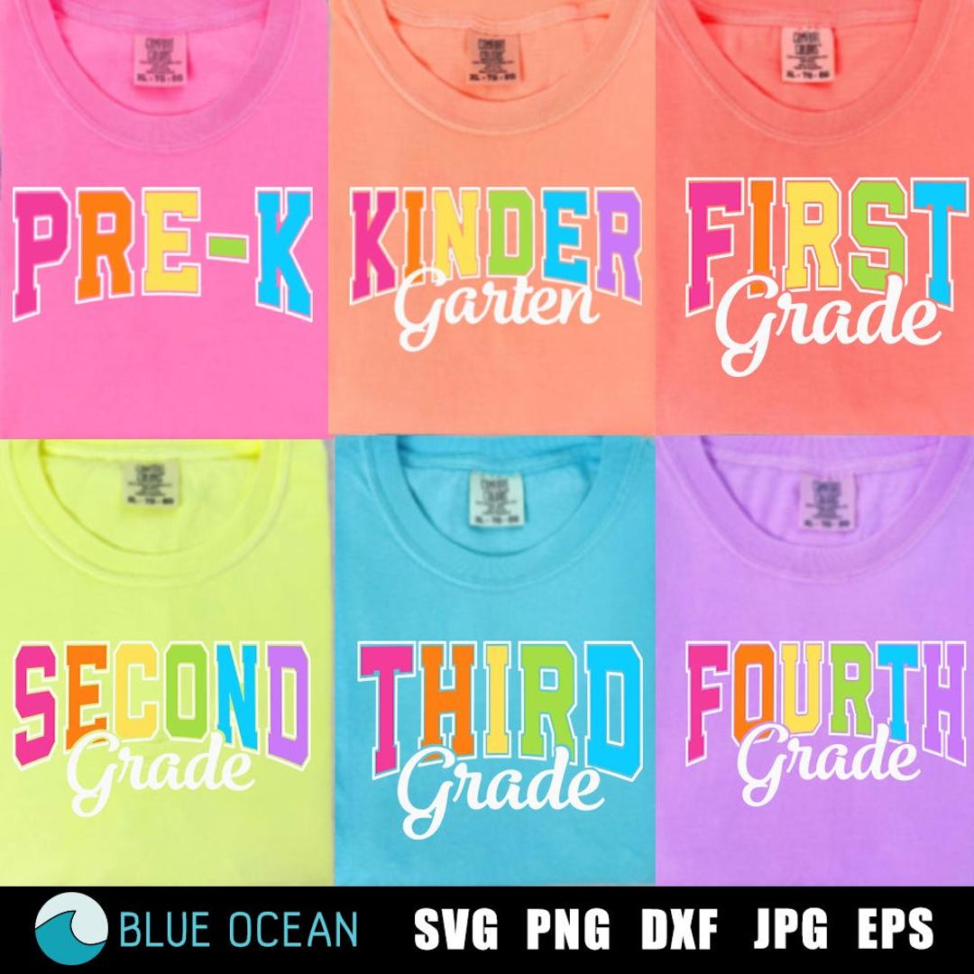 Retro Back to School SVG Bundle: Neon Teacher Graphics (digital ...