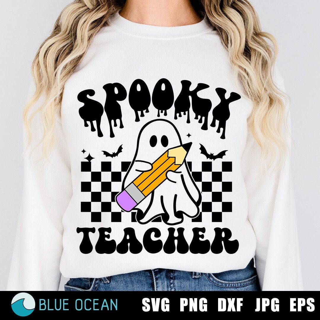 Spooky Teacher Svg, Halloween Shirts Svg, Spooky Vibes Svg, Gifts for ...
