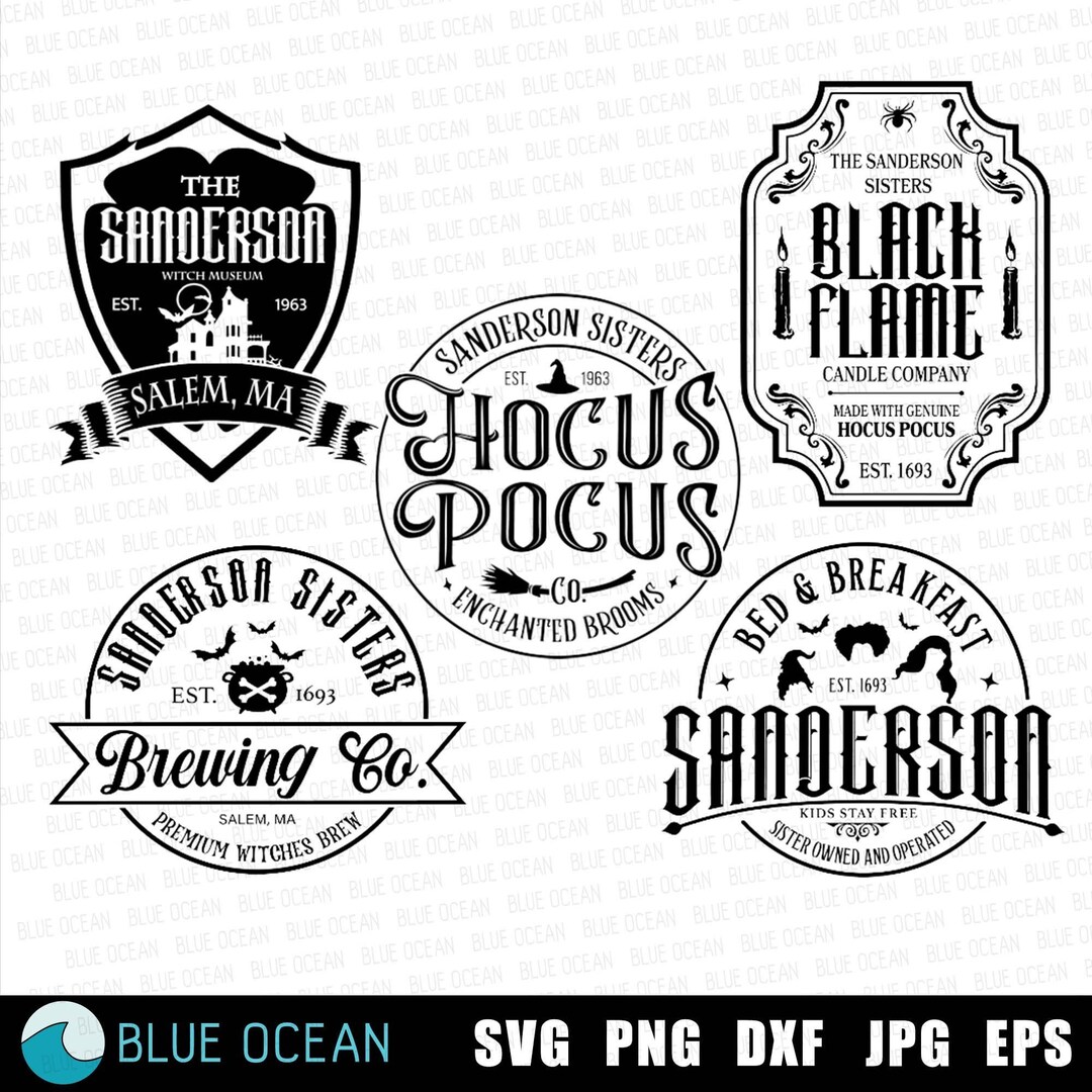 Sanderson Sisters SVG Hocus Pocus SVG Sanderson Bundle SVG - Etsy Portugal