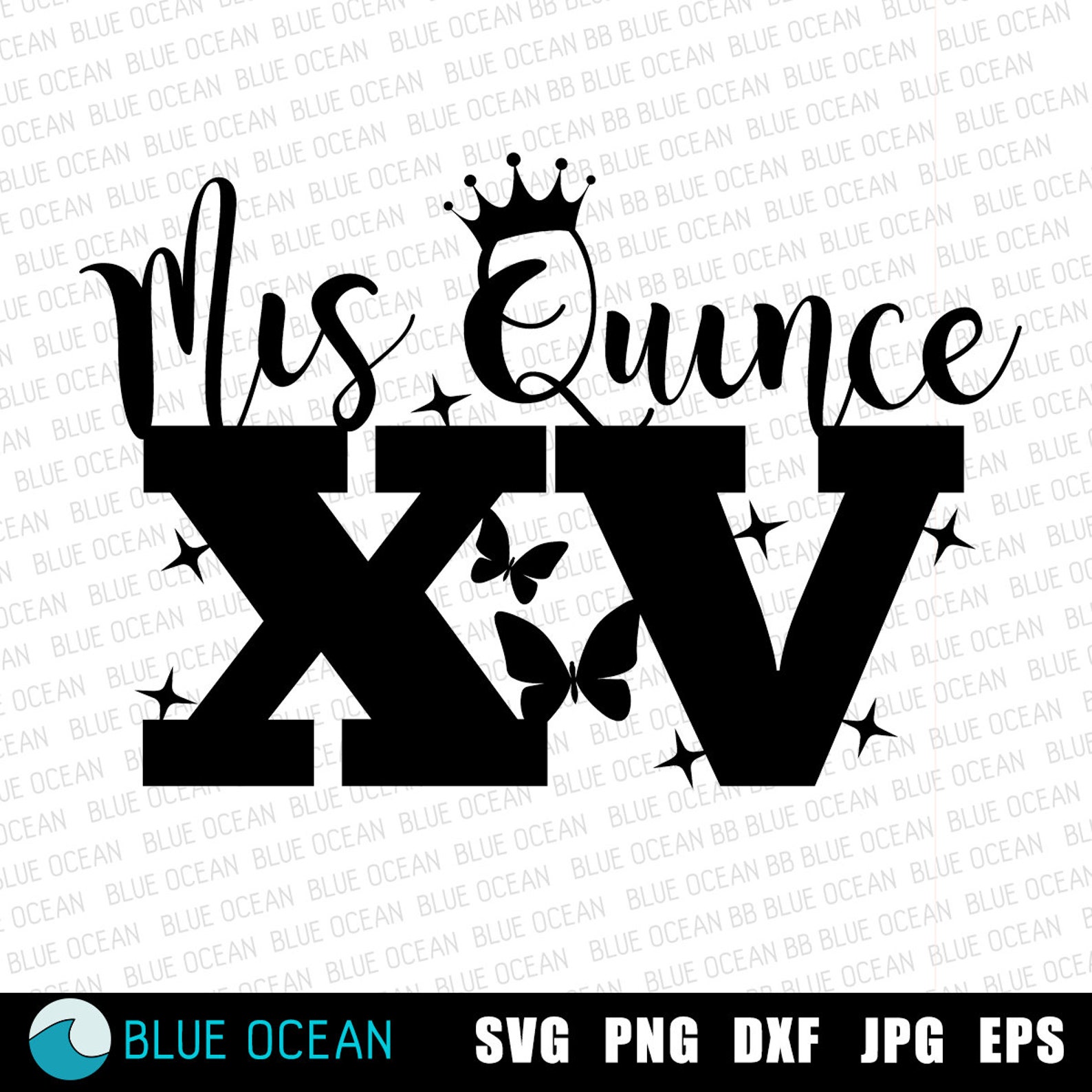 Mis quince cake topper SVG Mis quince SVG Mis quince - Etsy España