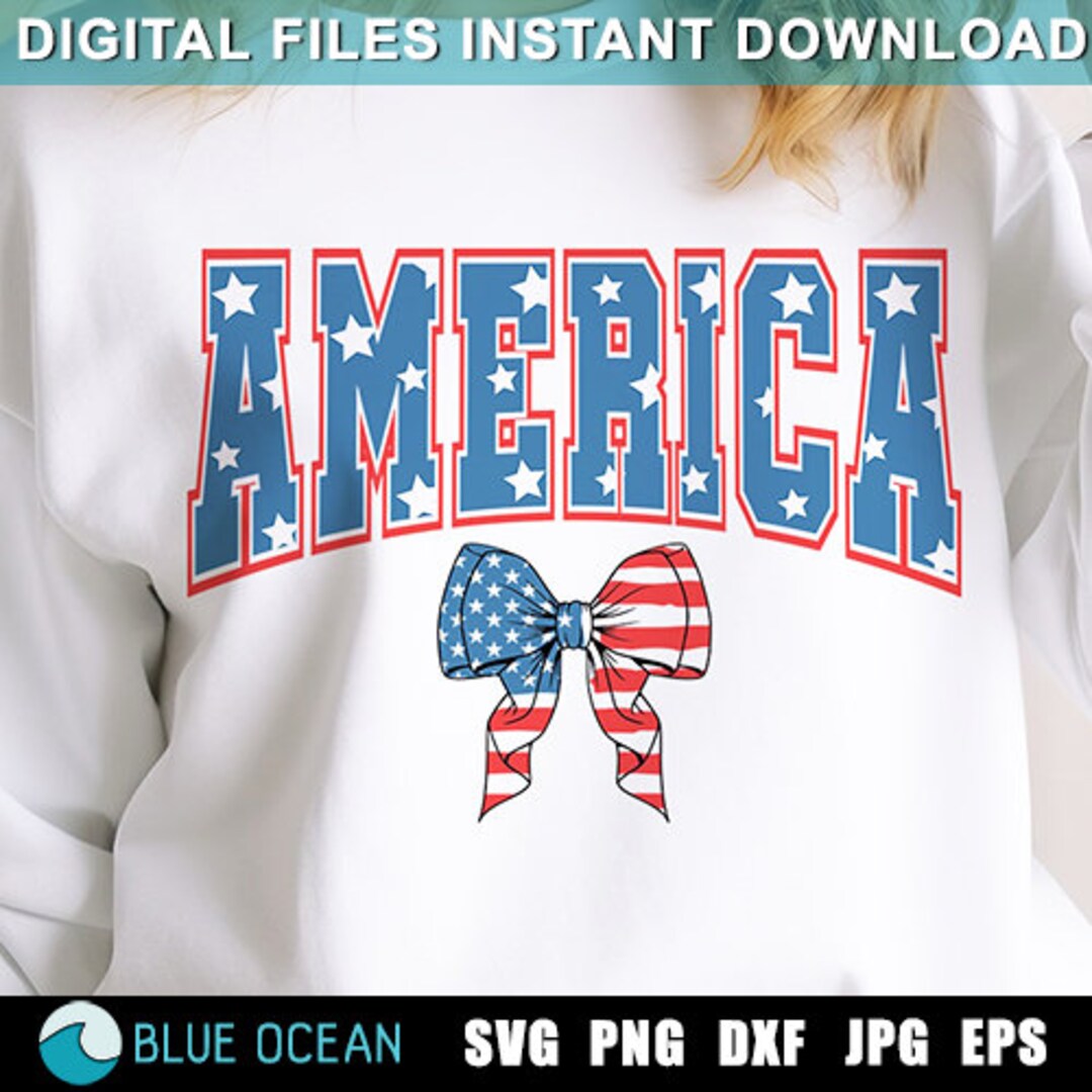 America Coquette SVG, Coquette 4th of July Png, America SVG, Girly Png ...