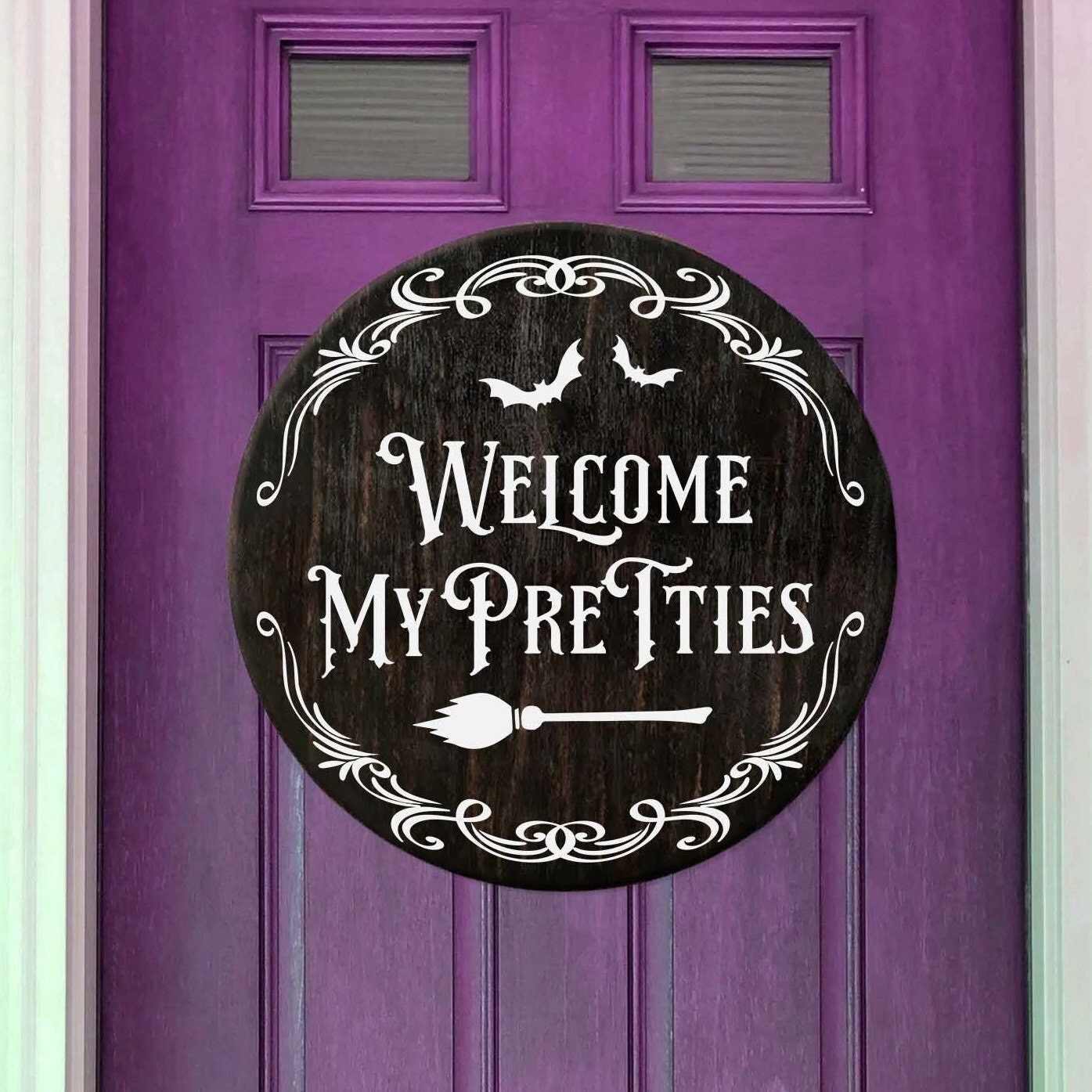 Welcome My Pretties SVG Halloween Door Hanger SVG Halloween - Etsy