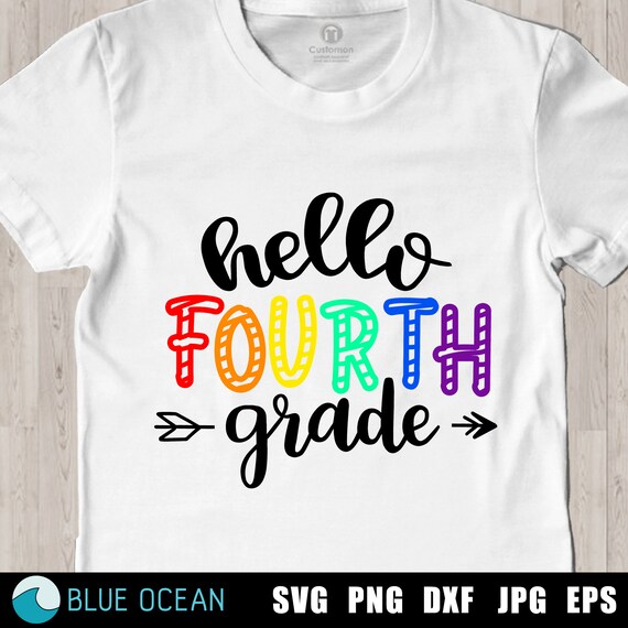 Hello Fourth Grade SVG First Day of School SVG Back to | Etsy