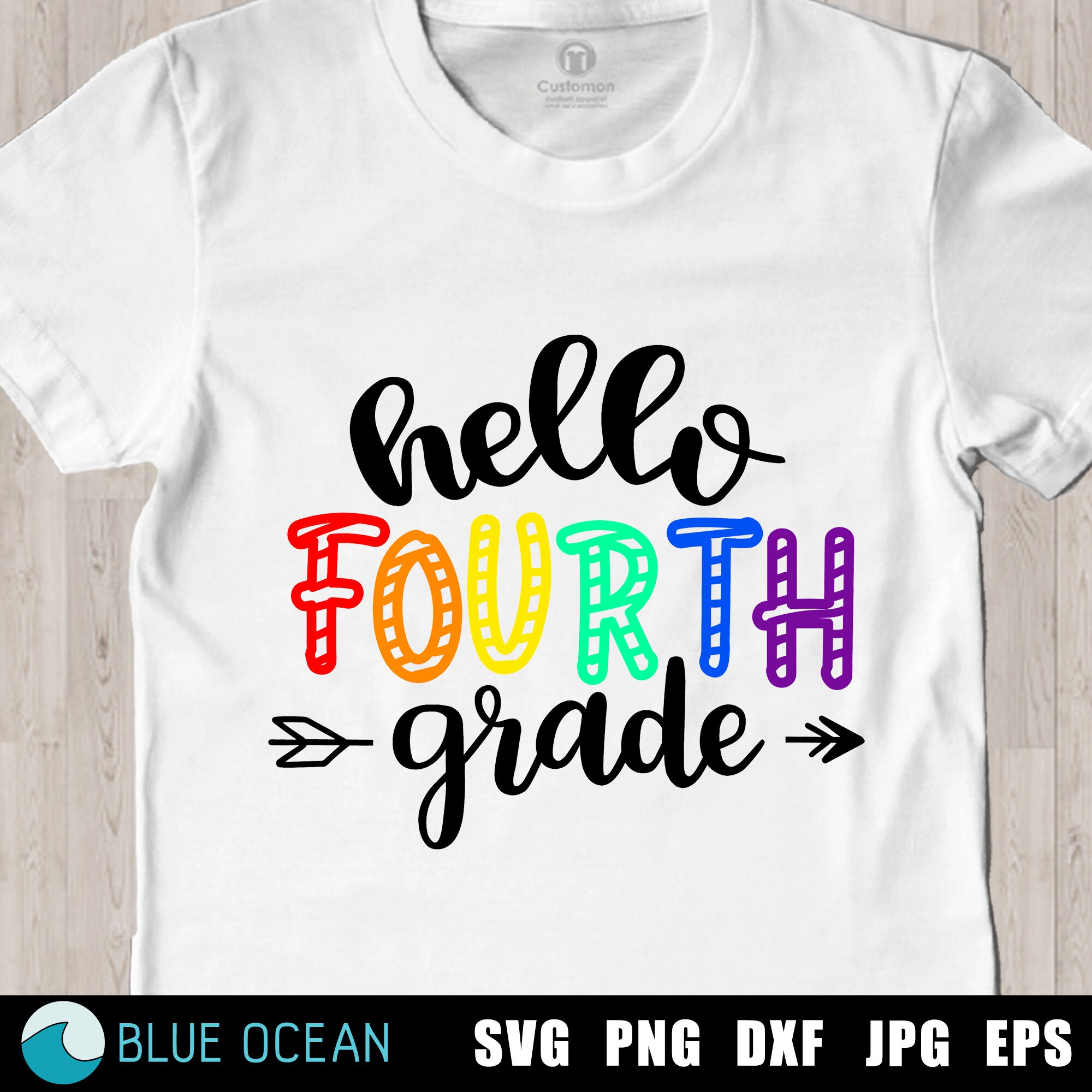 Hello Fourth Grade SVG First Day of School SVG Back to - Etsy