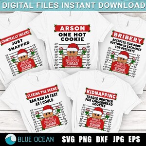 Gingerbread Inmate Christmas SVG Bundle: Funny Matching Group Designs ...