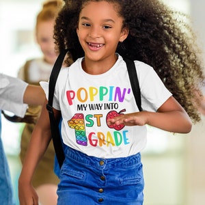Poppin' My Way Into 1st Grade SVG, 1st Grade SVG, Fisrt Grade SVG ...