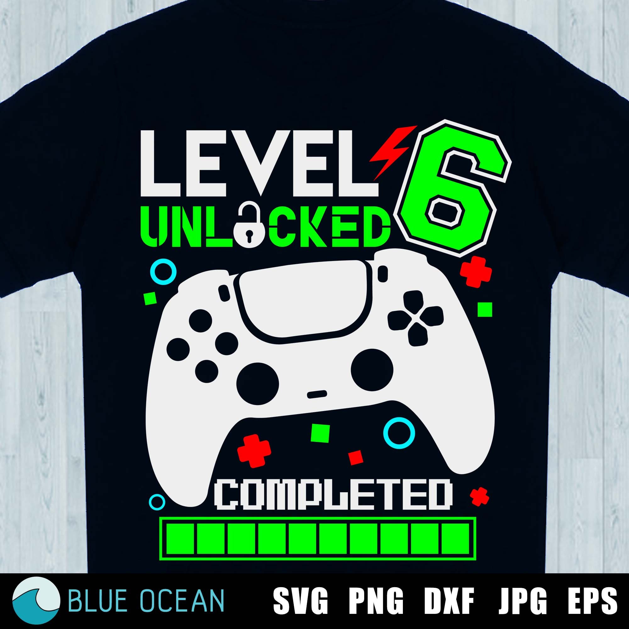 Level 6 Unlocked Birthday Svg 6th Birthday Boy Gamer Svg - Etsy