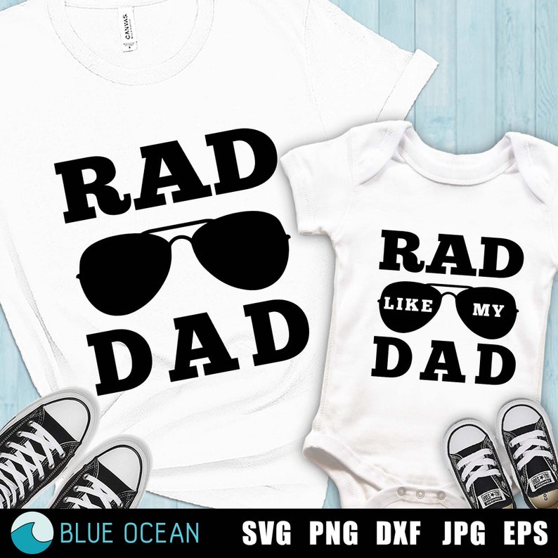 Rad Dad SVG Rad Like My Dad Svg Funny Fathers Day Svg Daddy - Etsy