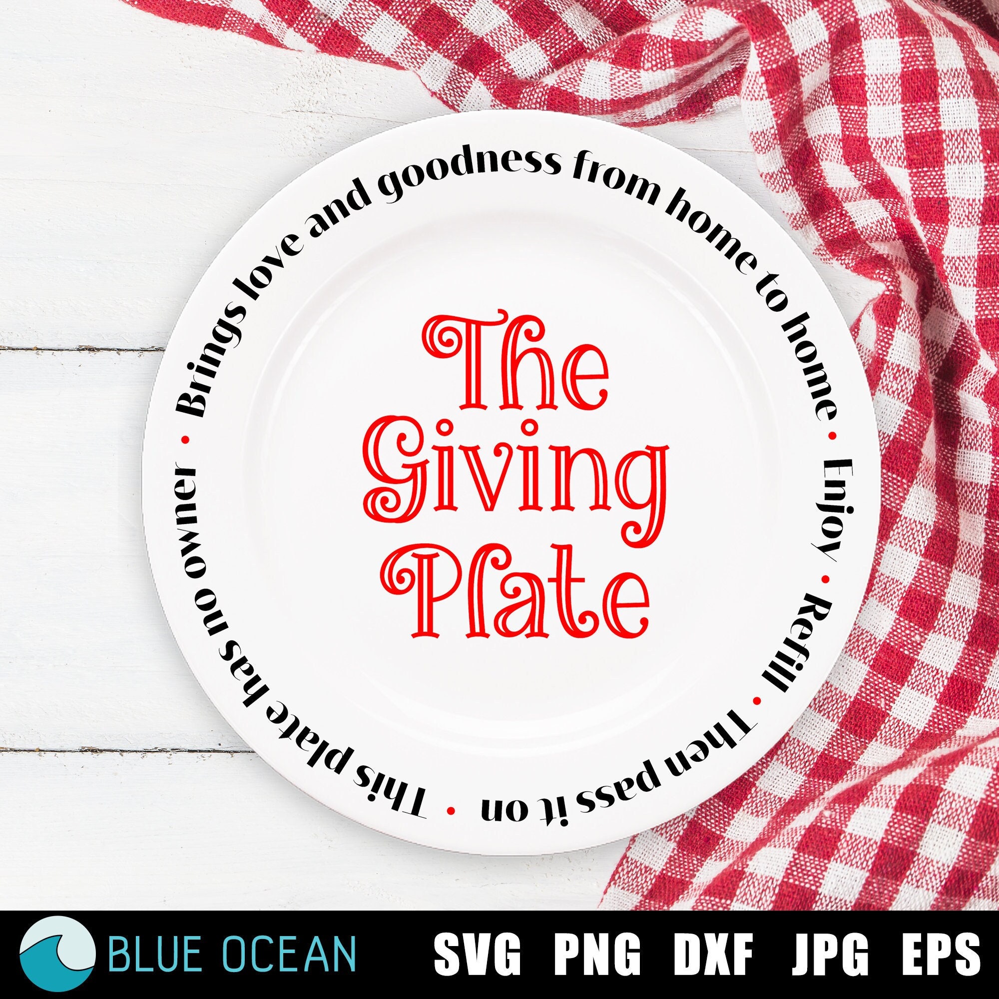 The Giving Plate svg Cookie Plate svg Christmas SVG | Etsy