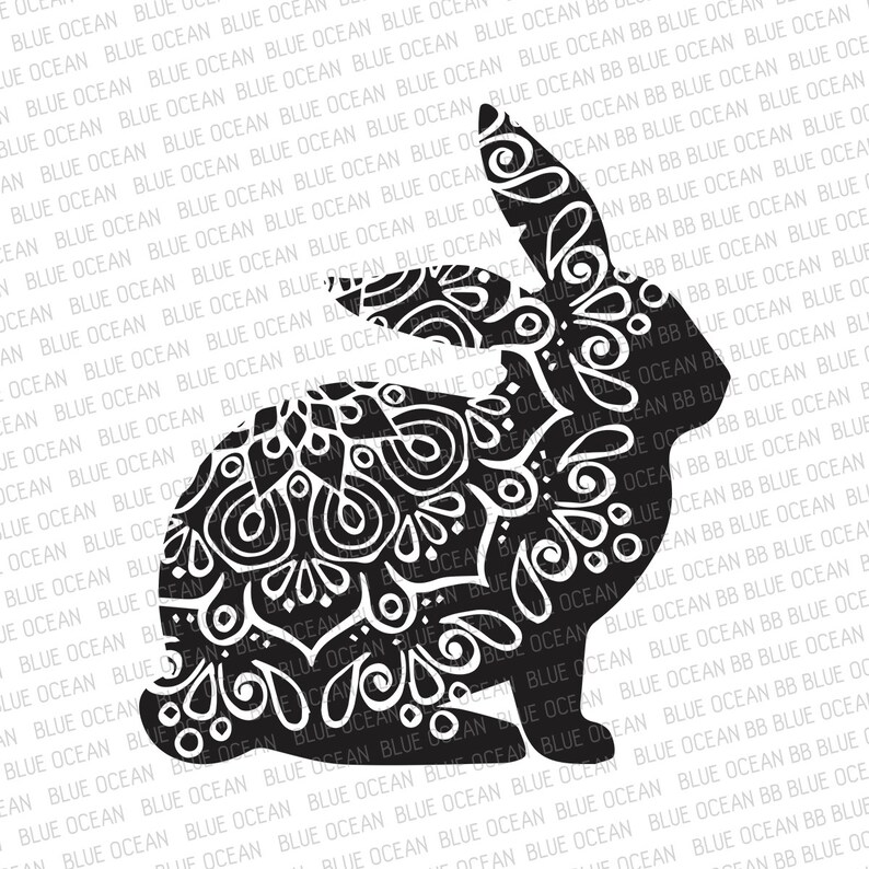 Bunny Mandala SVG Bunny Easter Mandala SVG Bunny Easter Cut - Etsy