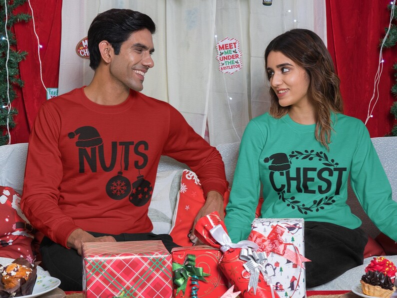 Chest Nuts SVG Funny Christmas SVG Christmas Couple Shirt - Etsy