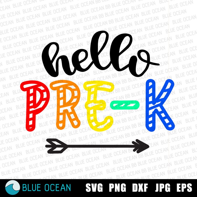 Hello Pre-k SVG Back to School SVG Prek Svg First Day of | Etsy