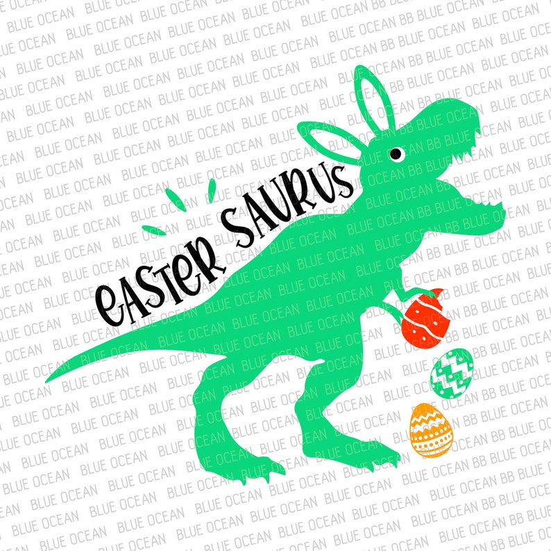 Estear Saurus SVG Easter Dinosaur SVG T-rex Bunny Bunny | Etsy
