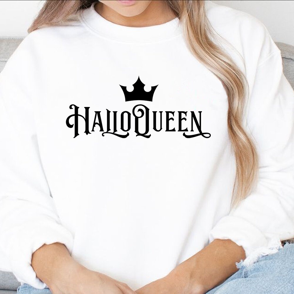 Halloqueen SVG Hallo Queen SVG Halloween Woman Shirt | Etsy