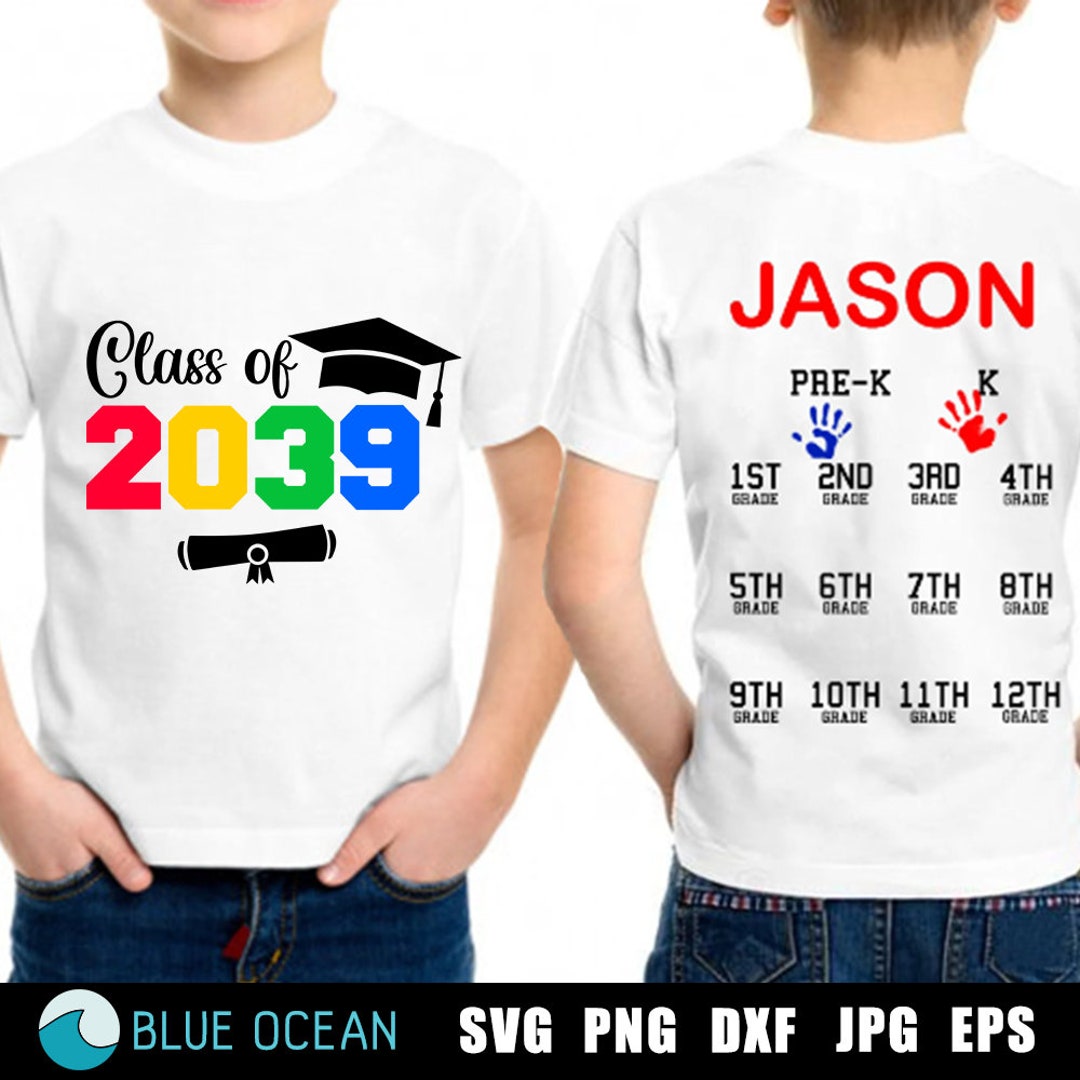 Class of 2039 Handprint SVG, Class of 2039 Grow With Me SVG, Class of ...