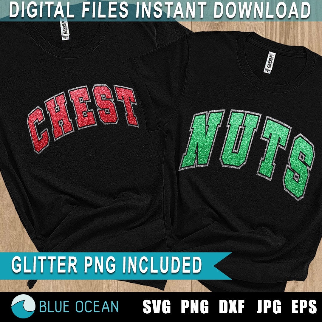 Chest Nuts Christmas Couple Shirt SVG PNG: Funny Matching Design ...