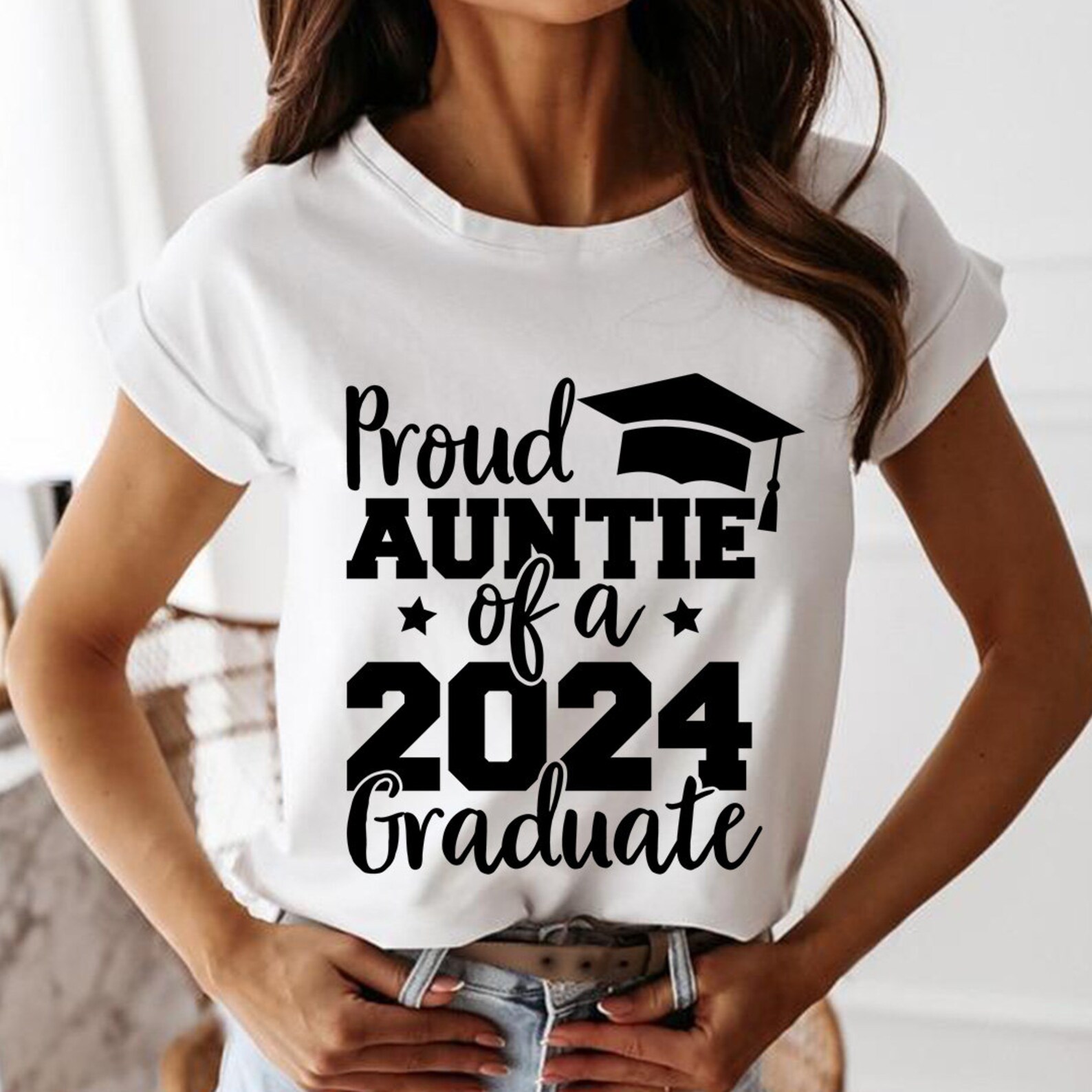 Proud Auntie of a 2024 Graduate SVG, Graduation 2024 SVG, Proud Auntie ...